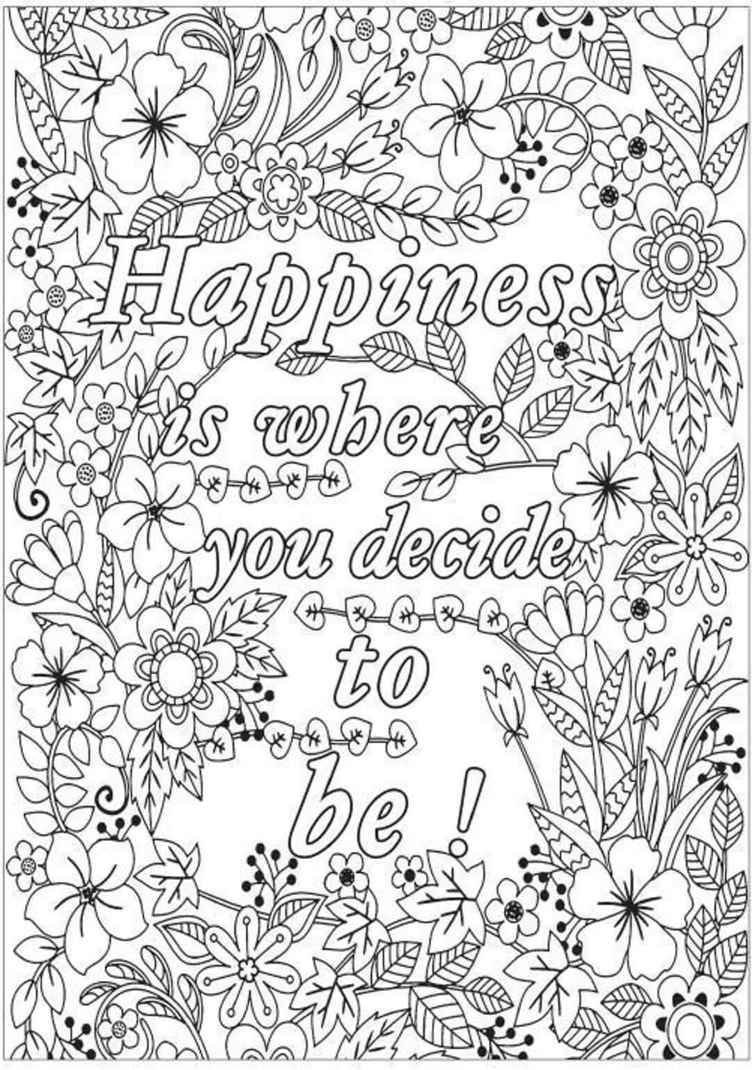 Inspiring Quotes Coloring Book - Contains 140+ Unique Designs - Etsy