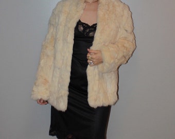 Faux Rabbit Fur Coat | Etsy