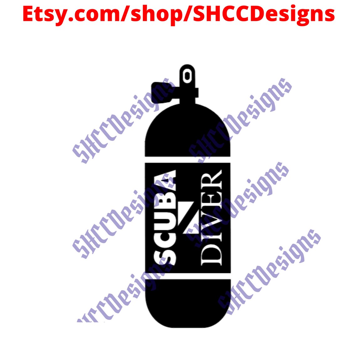 SCUBA Diver Tank Vinyl Decal / Scuba Decal / NITROX Decal / Dive Tank ...