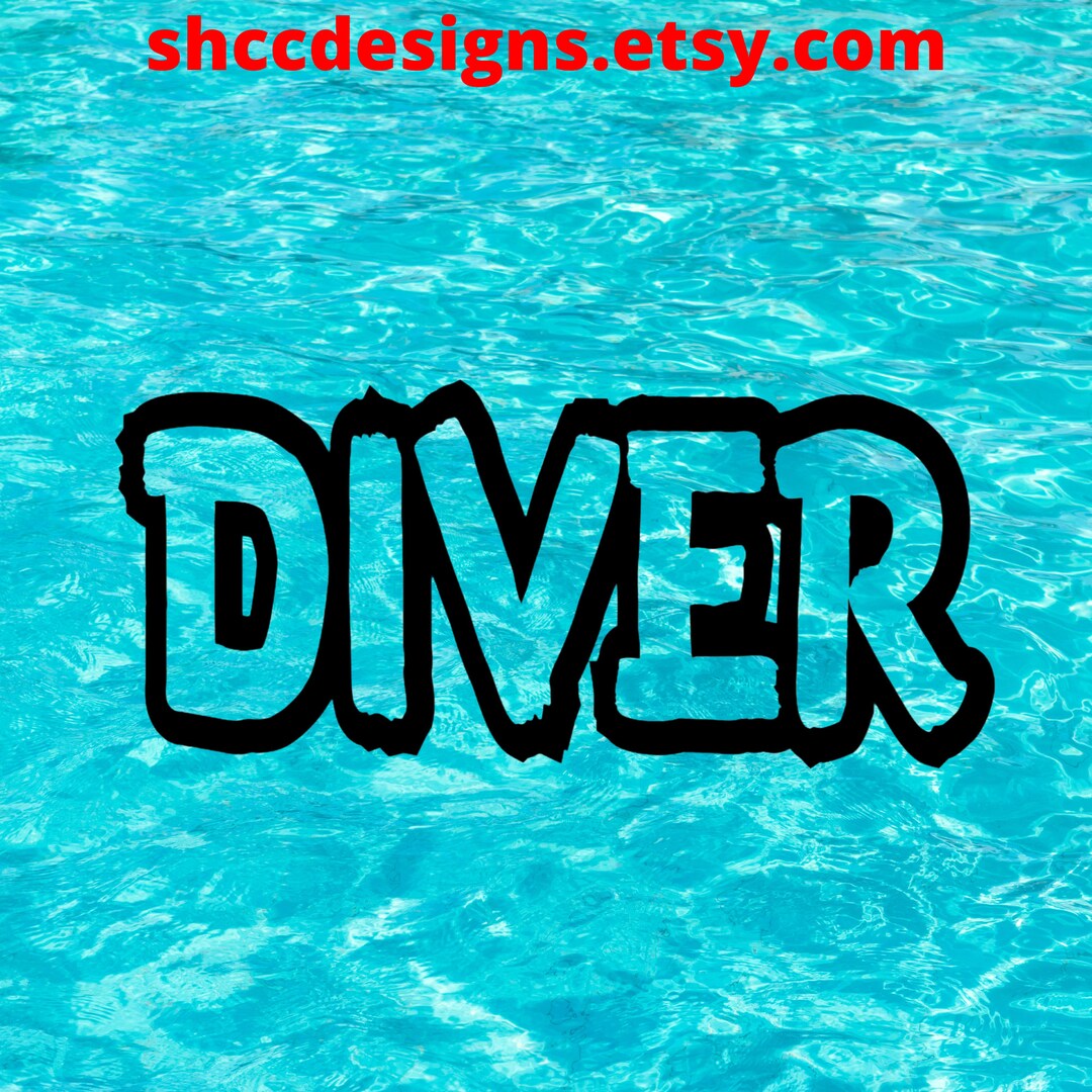 Diver Vinyl Decal / Scuba Diver Decal / Dive Tank Decal / Tumbler Decal ...
