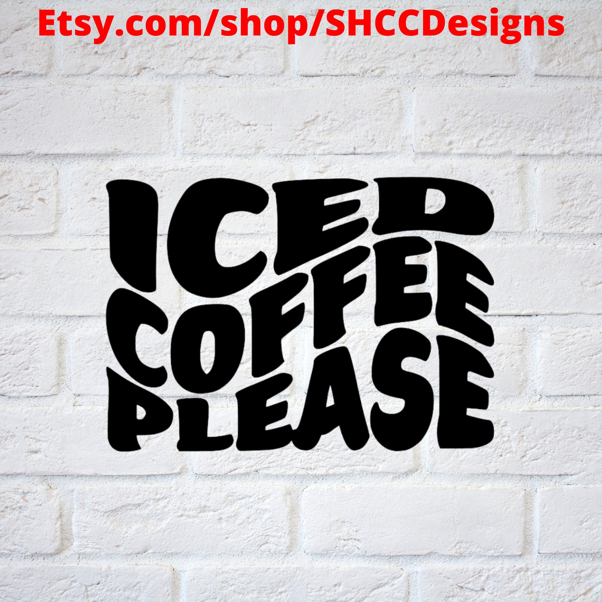 Iced Coffee Please Vinyl Decal / Die-cut / Window Sticker / Car Decal / Tumbler Decal / Coffee ...