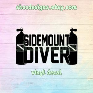 Sidemount Diver Vinyl Decal: Scuba Dive Tank Sticker - Etsy
