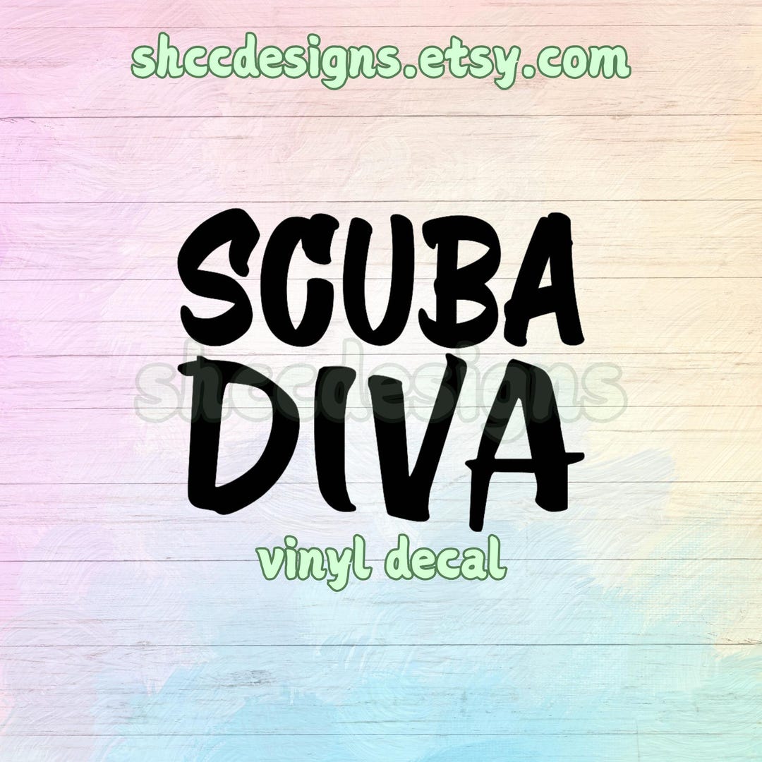 Scuba Diva Vinyl Sticker Decal / Scuba Diver Decal / NITROX / Dive Tank ...