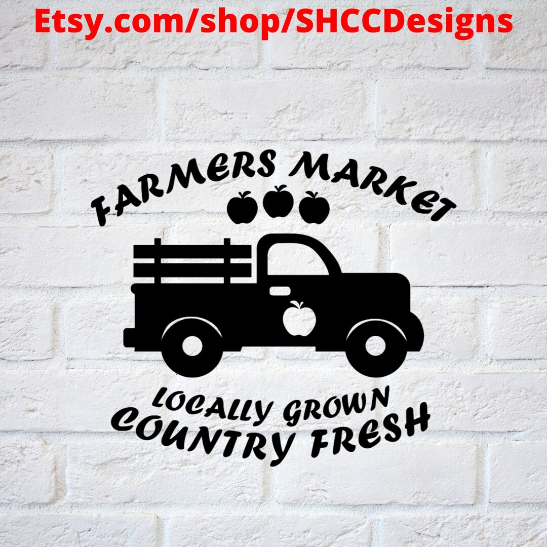Farmers Market Truck Vinyl Decal / Truck Decal / Farm Life - Etsy