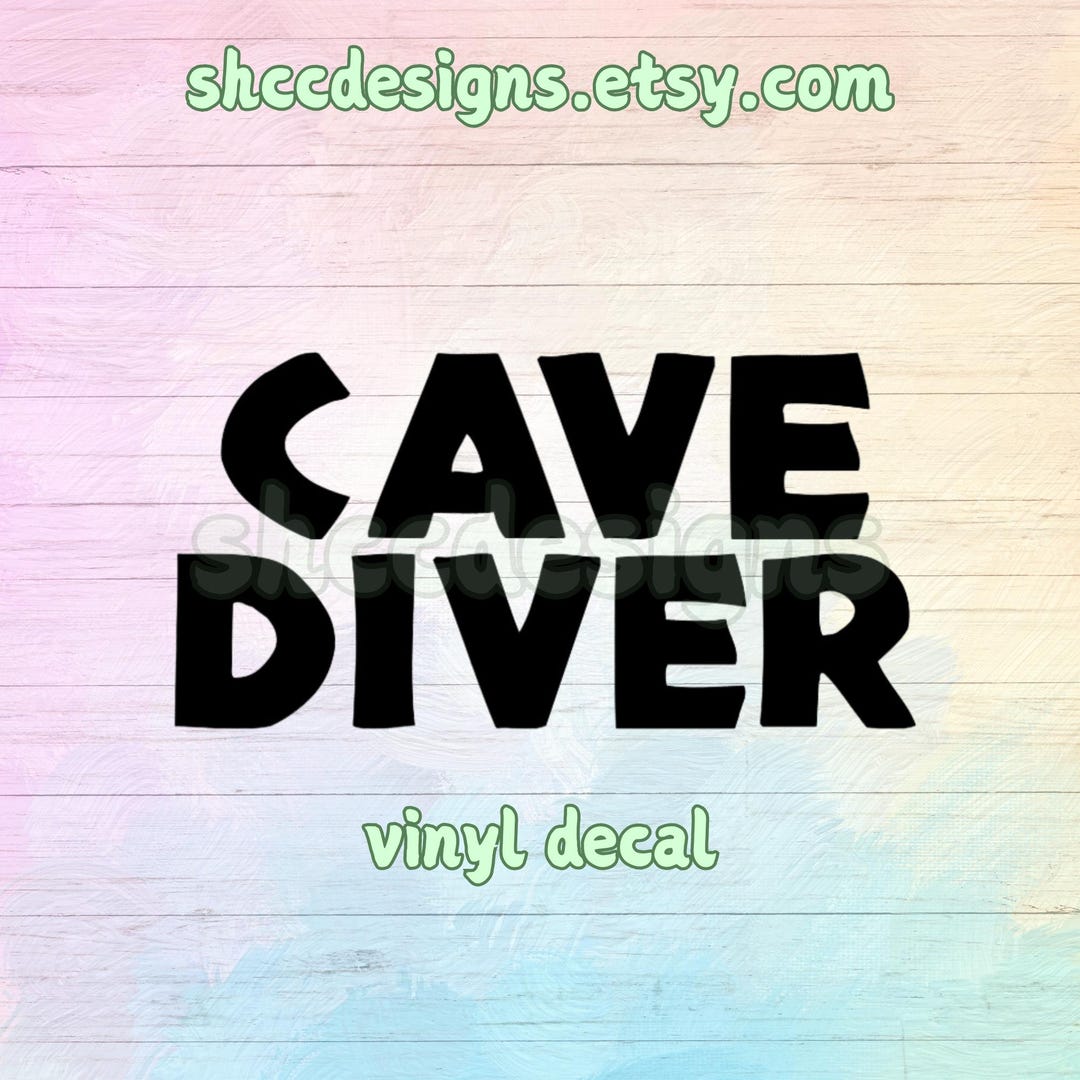 Cave Diver Vinyl Sticker Decal / Scuba Decal / NITROX Decal / Dive Tank ...