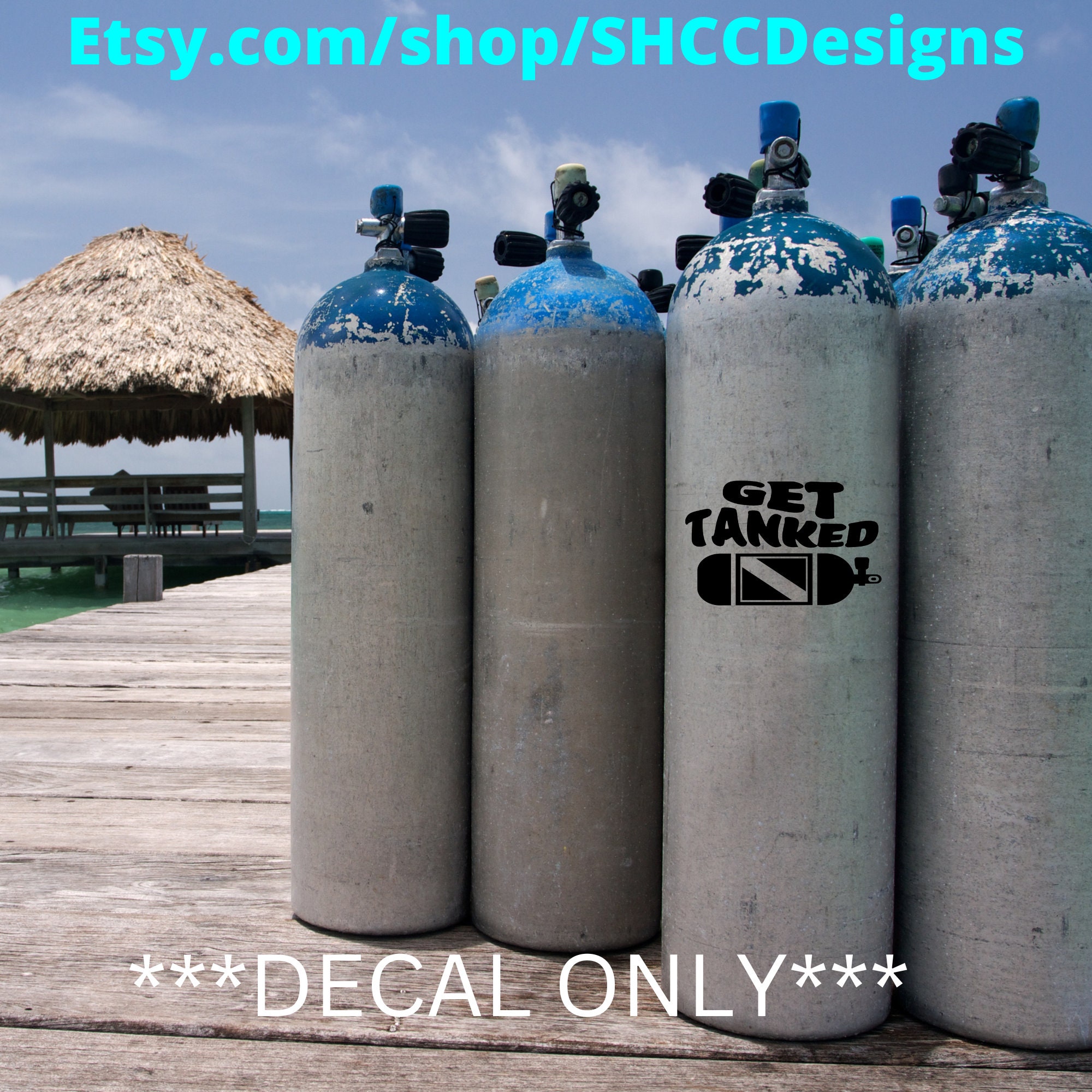 Get Tanked Scuba Vinyl Decal / Scuba Decal / NITROX Decal / Dive Tank ...