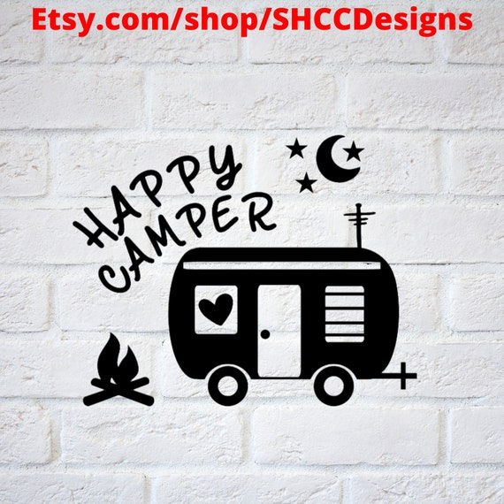 Happy Camper A Vinyl Decal / Camper Decal / Camp Life Decal - Etsy