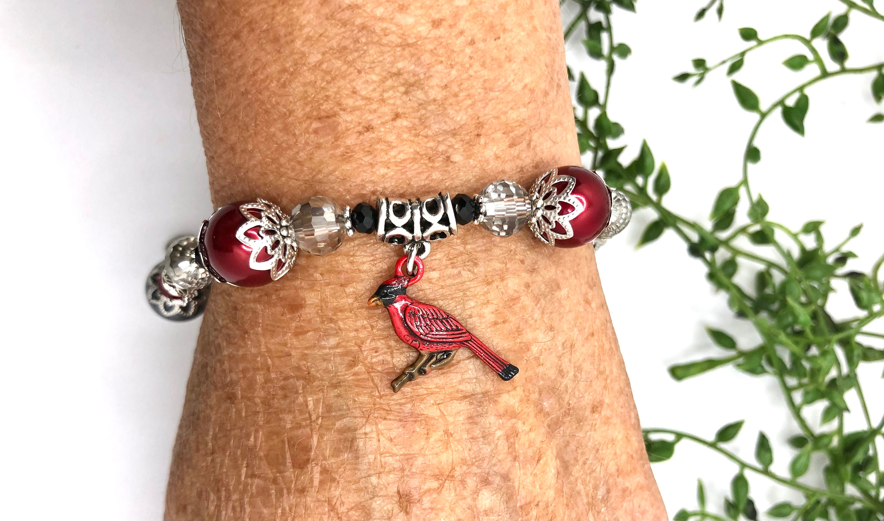Cardinal "remembrance" Bracelet - Etsy
