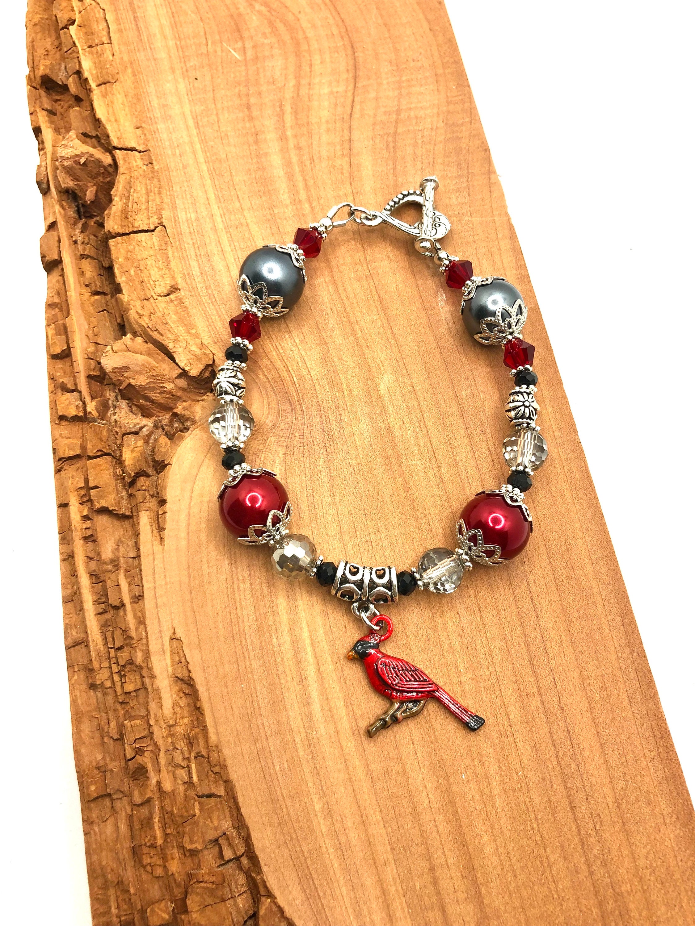 Cardinal "remembrance" Bracelet - Etsy