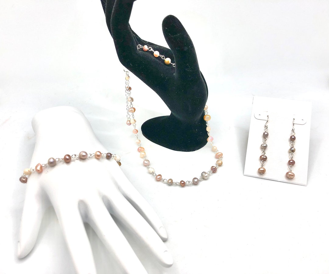 Freshwater Pearl Jewelry Set - Etsy