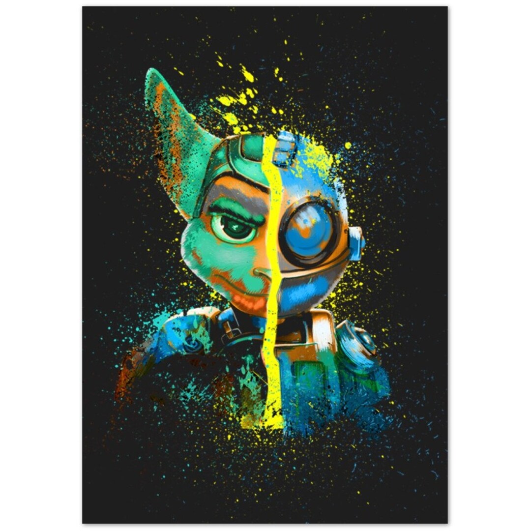 Ratchet and Clank Poster Playstation Wall Art Gaming Room - Etsy