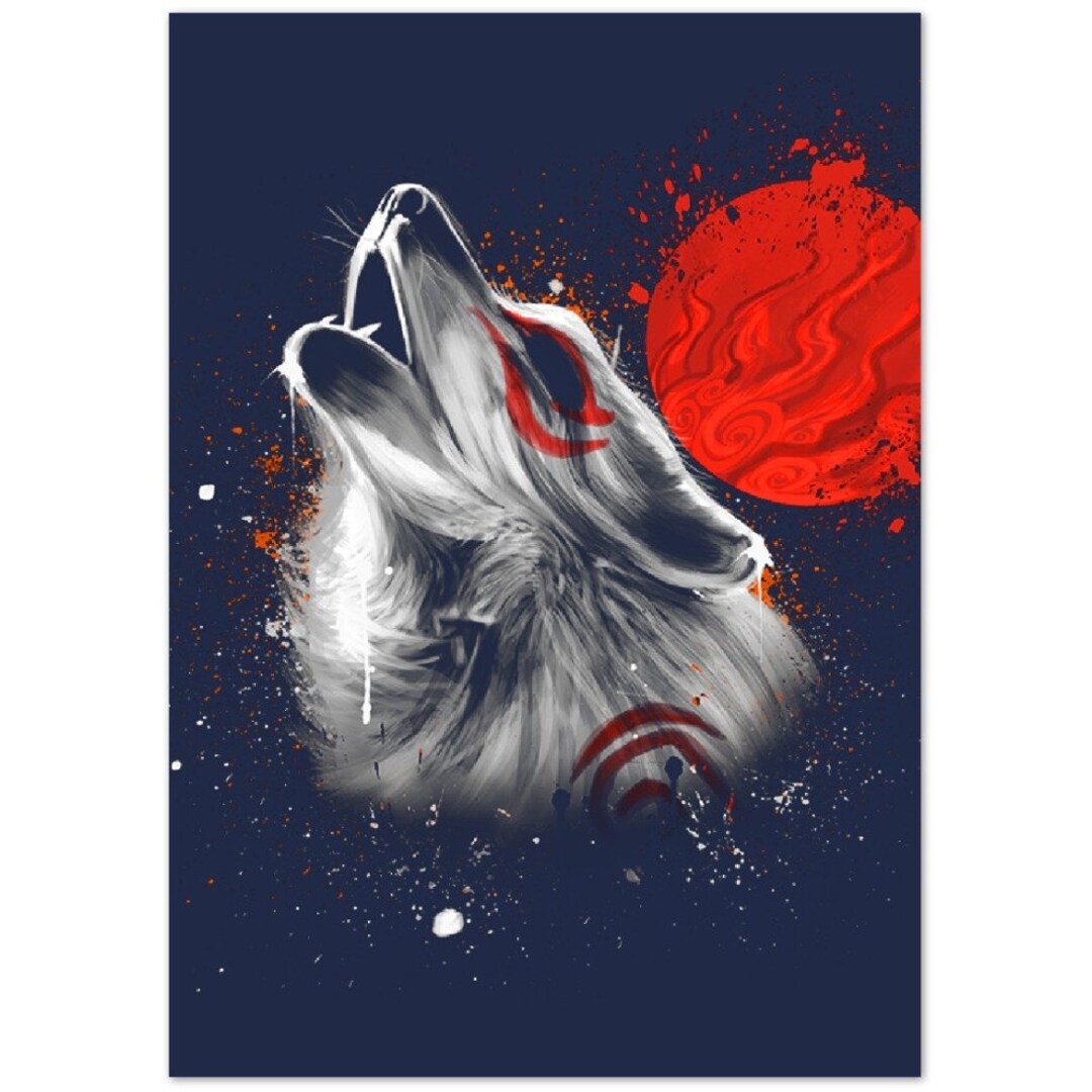 Okami Poster Amaterasu Artwork Gaming Artwork Playstation - Etsy