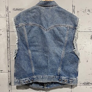 M 90s Silvertab Jean Jacket Cutoff Sleeveless Distressed Denim Jacket ...