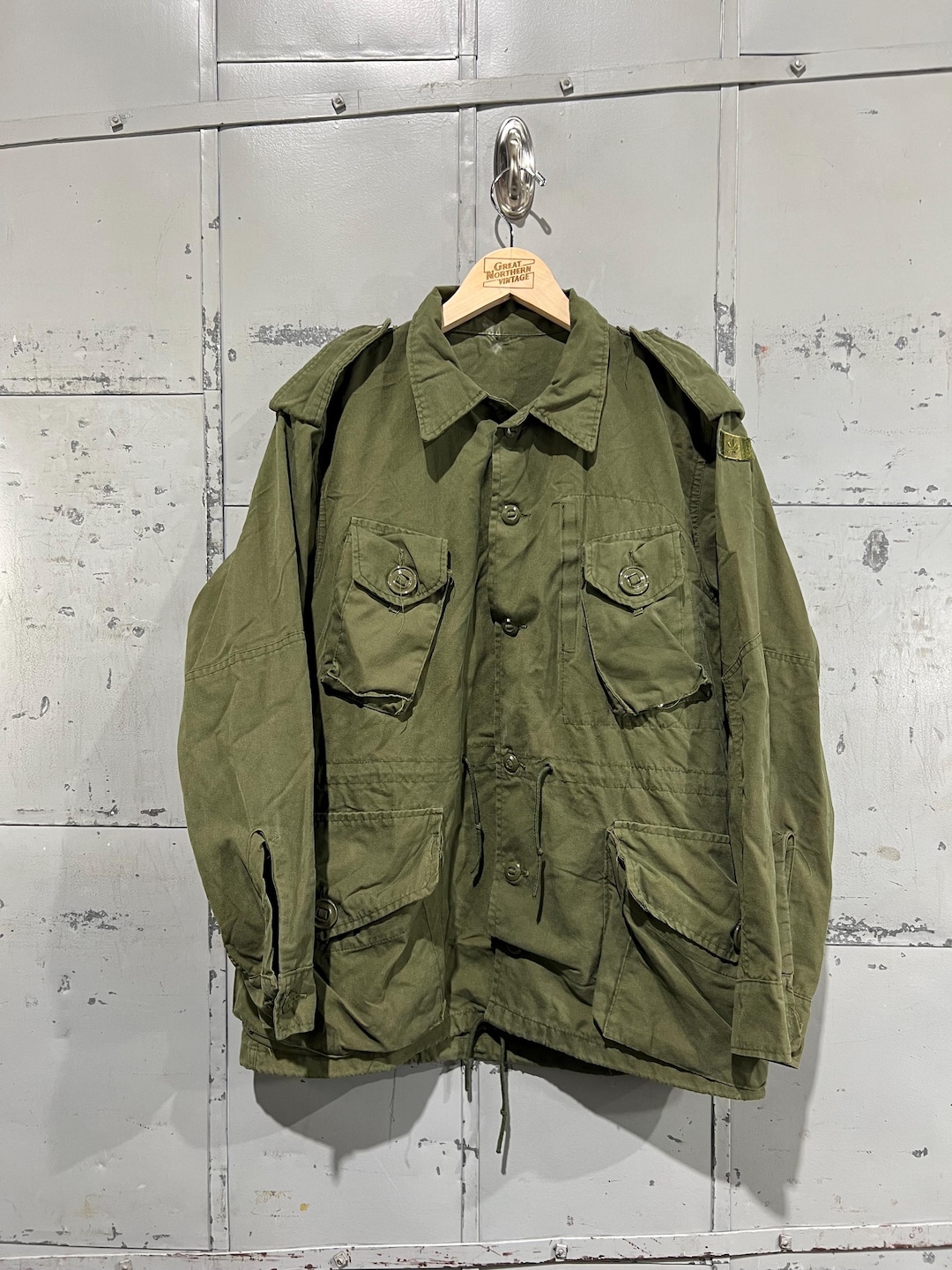 Vintage Canadian Field Jacket Og 107 Sateen Cotton Olive Green Coat ...