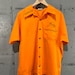 Vintage 70s Orange Chainstitch Bowling Shirt With Embroidered Name Rog ...