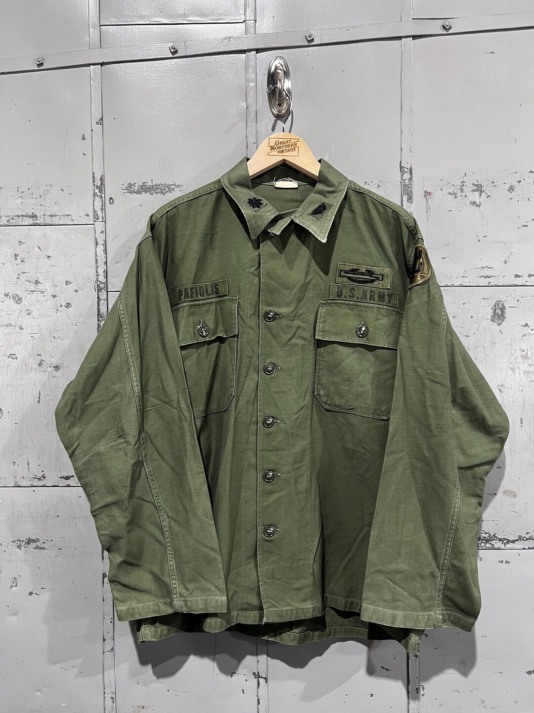 60's OG-107 First Pattern Fatigue Button up Shirt- Vietnam War(army ...