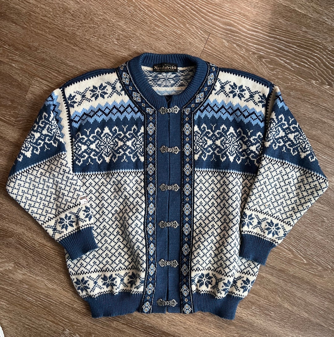 80’s Nordstrikk Knit Wool Sweater Cardigan - Etsy