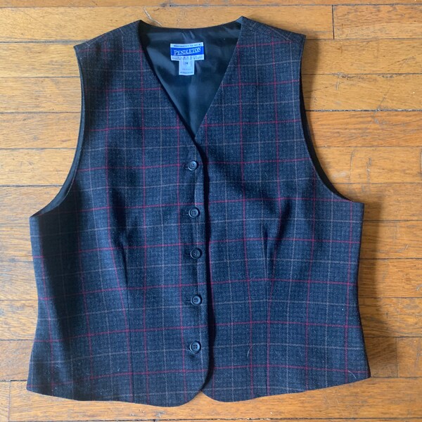 Pendleton Vest - Etsy