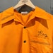 Vintage 70s Orange Chainstitch Bowling Shirt With Embroidered Name Rog ...