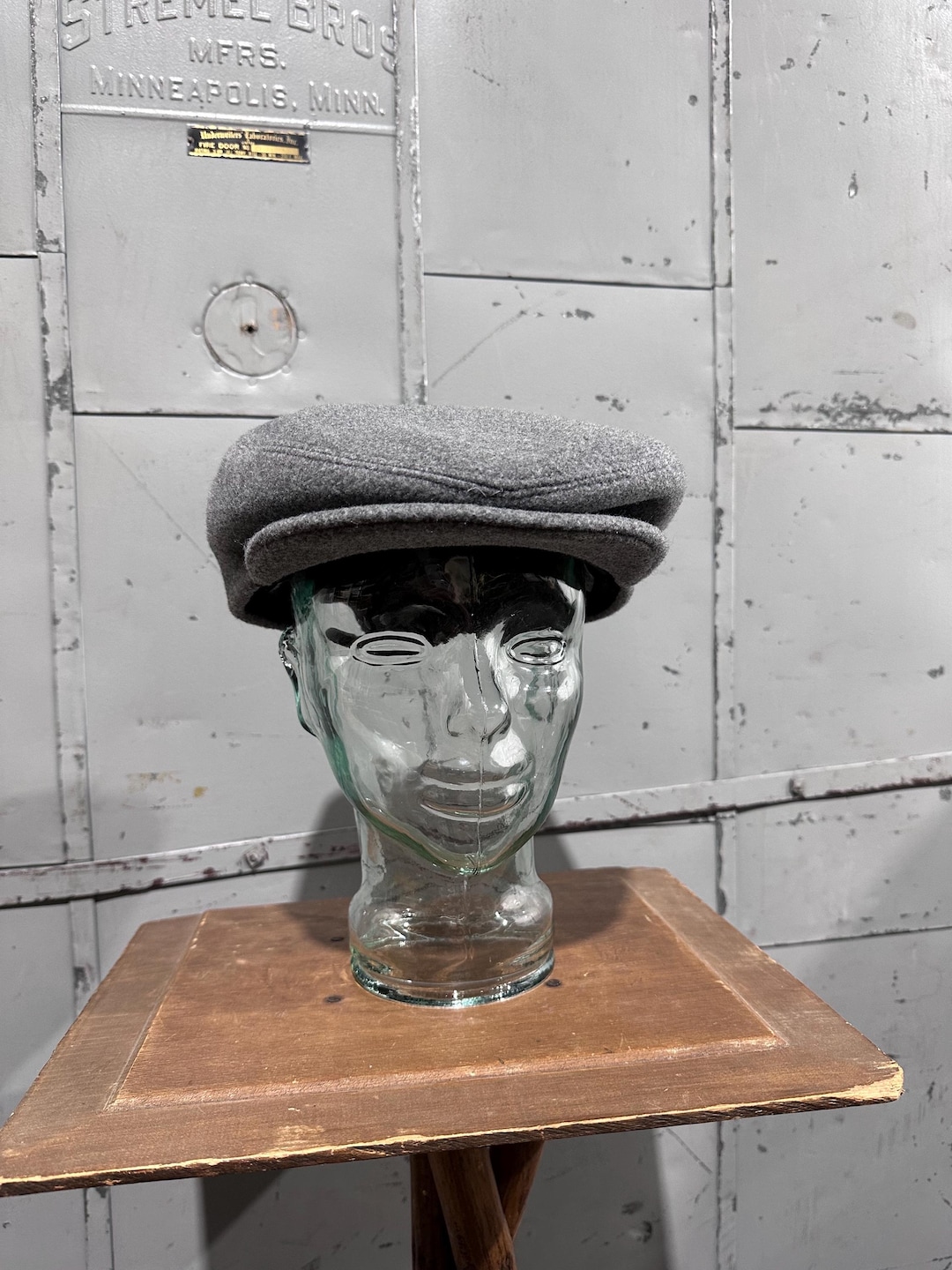 Vintage 70s Stevens Brand Wool Paper Boy Gray Made in USA Cozy Autumn ...