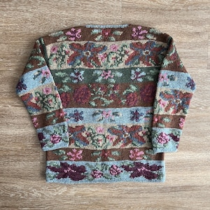 Petite Sophisticate Floral Cottage Core Wool Sweater Flowers - Etsy