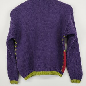 M 90s Gloria Vanderbilt Patchwork Cotton Knit Cardigan Sweater Cotton ...