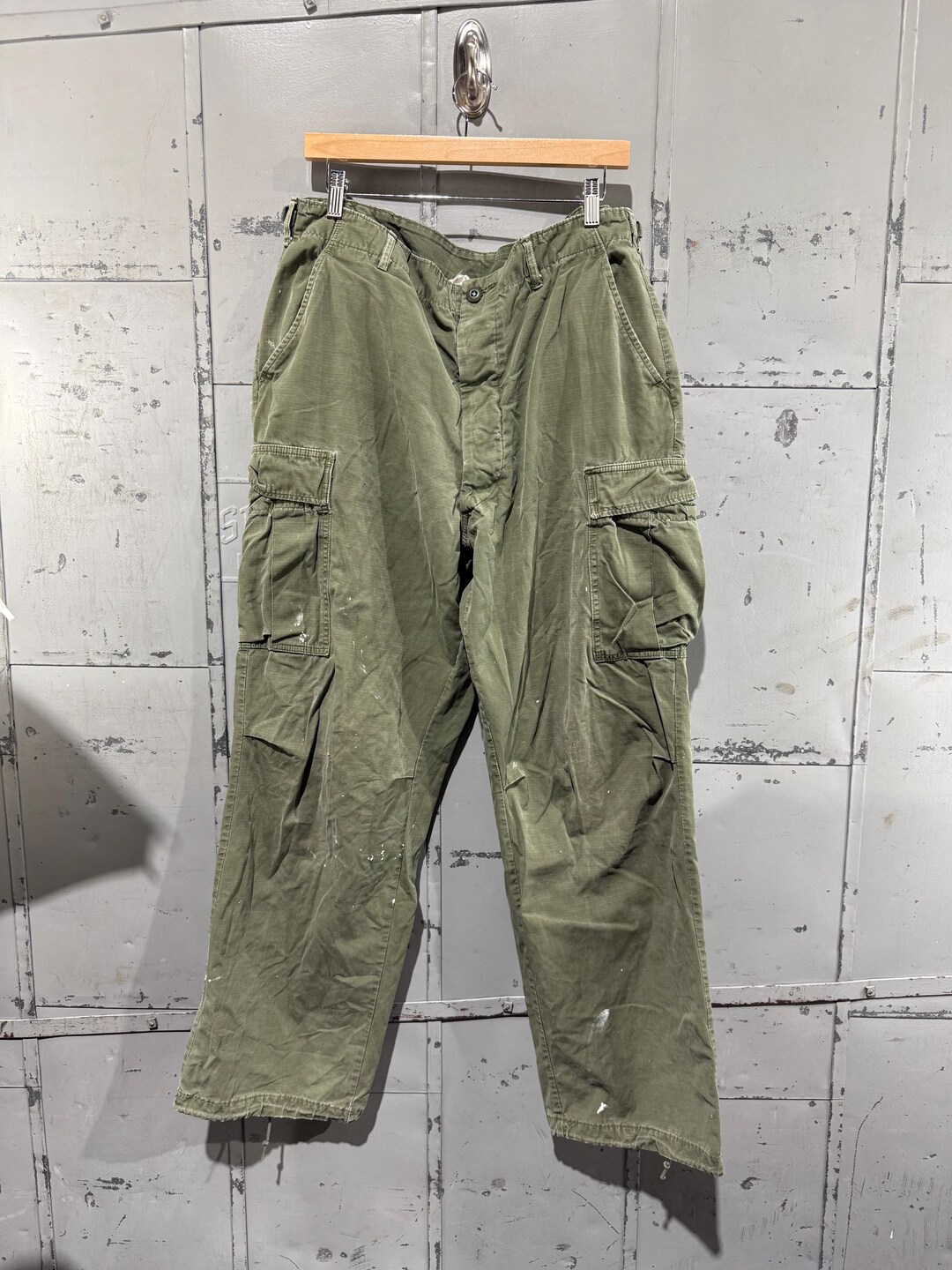 60s US Army Cotton Jungle Cargo Pants Jungle Pants Military Vietnam ...