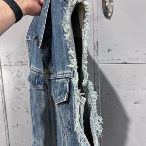 M 90s Silvertab Jean Jacket Cutoff Sleeveless Distressed Denim Jacket ...