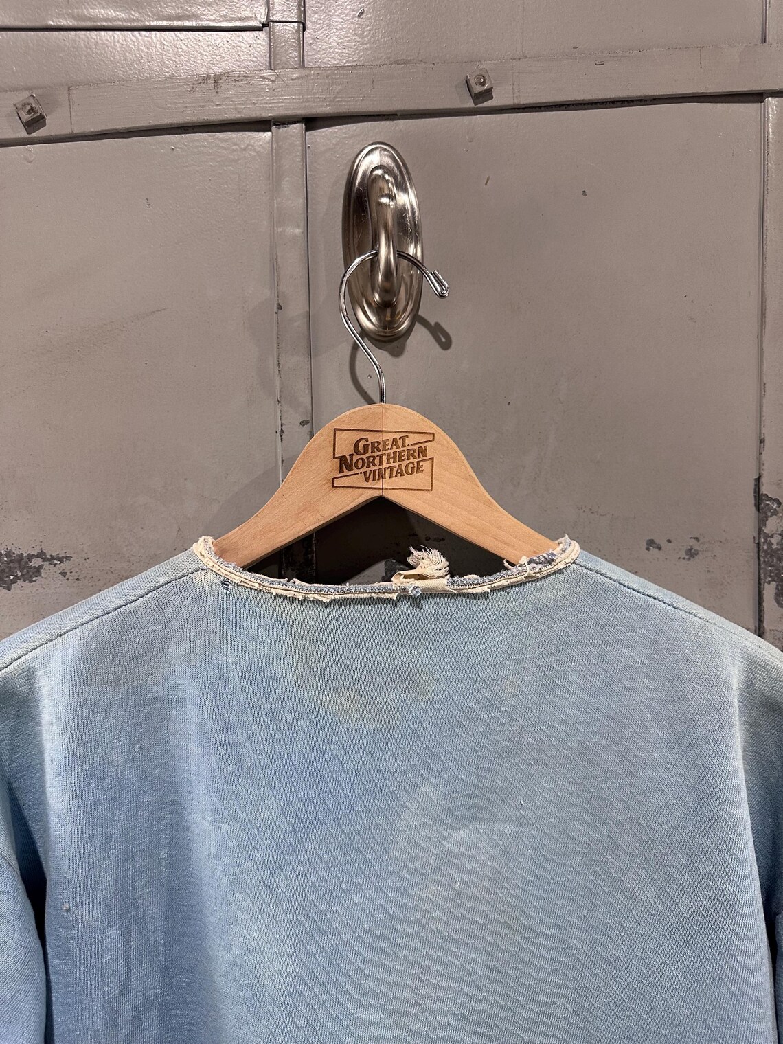 True Vintage 60s Distressed Blue Colligate University of Iowa Americana ...