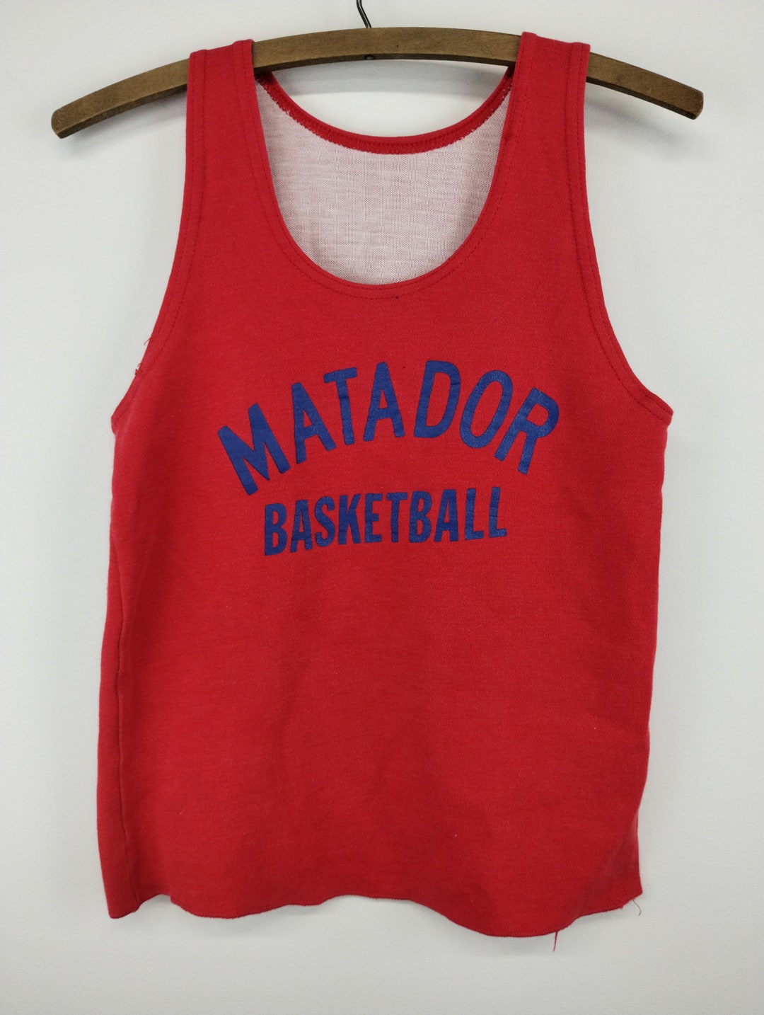 XS 70s Matador Basketball Reversible Gym Shirt Cotton Tank Top - Etsy