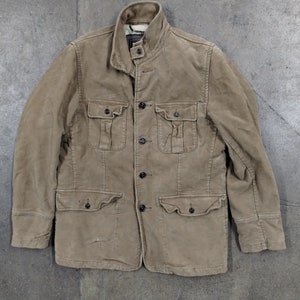 L 90s Ezra Fitch Abercrombie and Fitch Tan Field Jacket 1970s 1980s ...