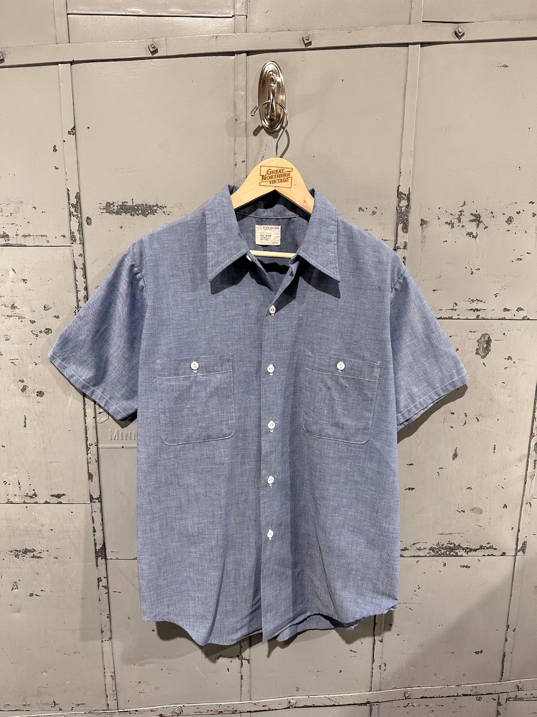 True Vintage 70s JC Penny Brand Blue Speckled Utility Cotton Blend ...