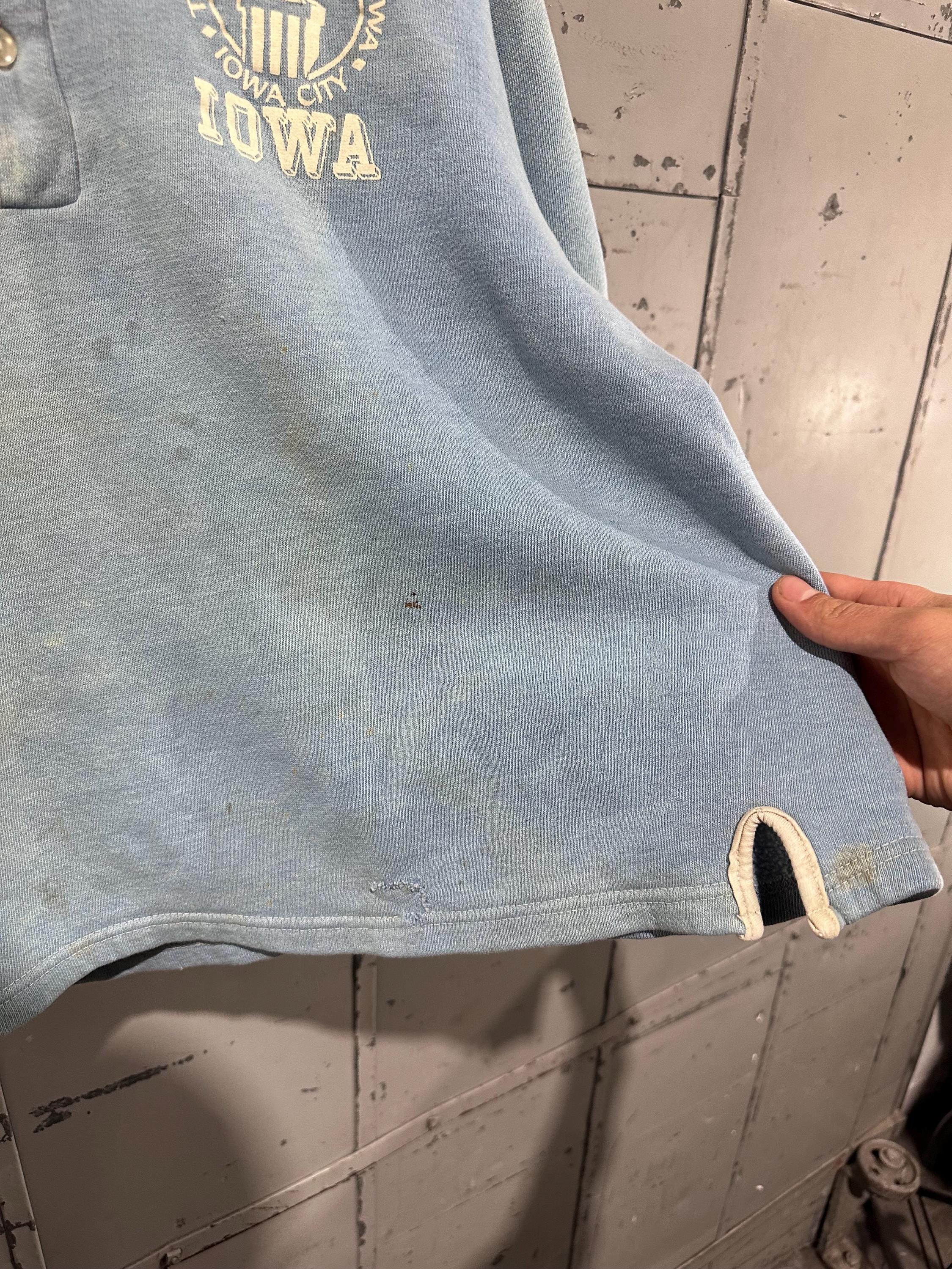 True Vintage 60s Distressed Blue Colligate University of Iowa Americana ...