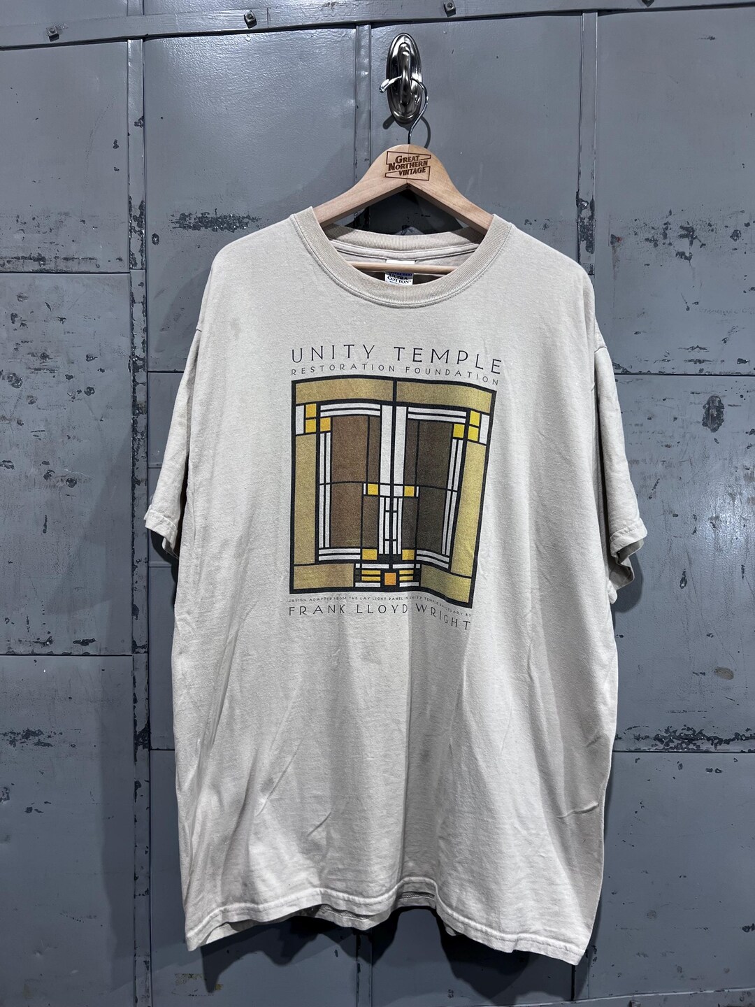 Vintage Frank Lloyd Wright Architect Tee Size XL Beige Art Tee - Etsy