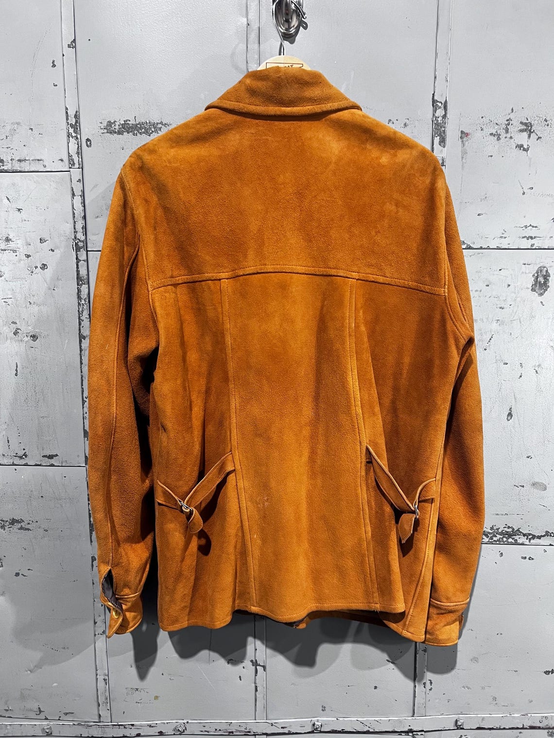 60’s Deerskin Leather Jacket Western Suede Lined Overcoat Halloween ...