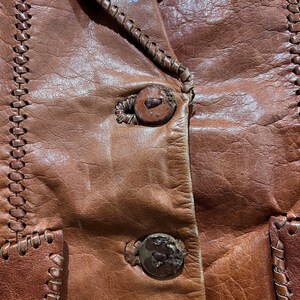 1960's Char Leather Jacket Hand Painted Floral Designs - Etsy