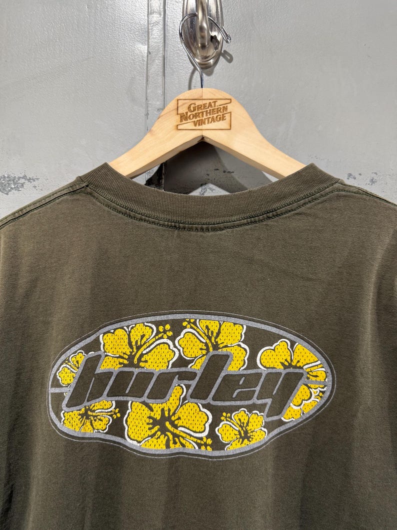 Vintage Y2K Green Hurley Logo Surf Style Skater Tshirt - Etsy