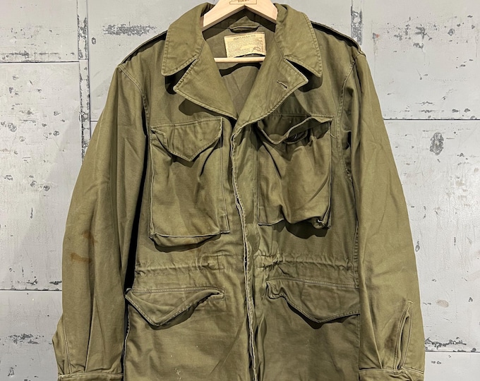 M65 1943 WW2 Field Jacket Og 107 Sateen Cotton Olive Green Coat ...