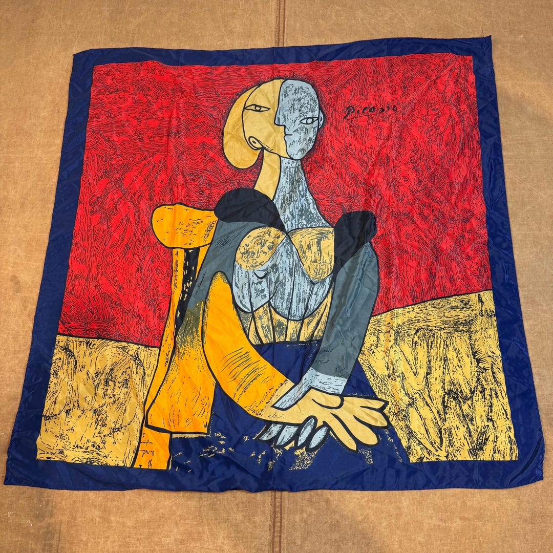 Silk Picasso Scarf 1990s Vintage Art Style Accessory - Etsy