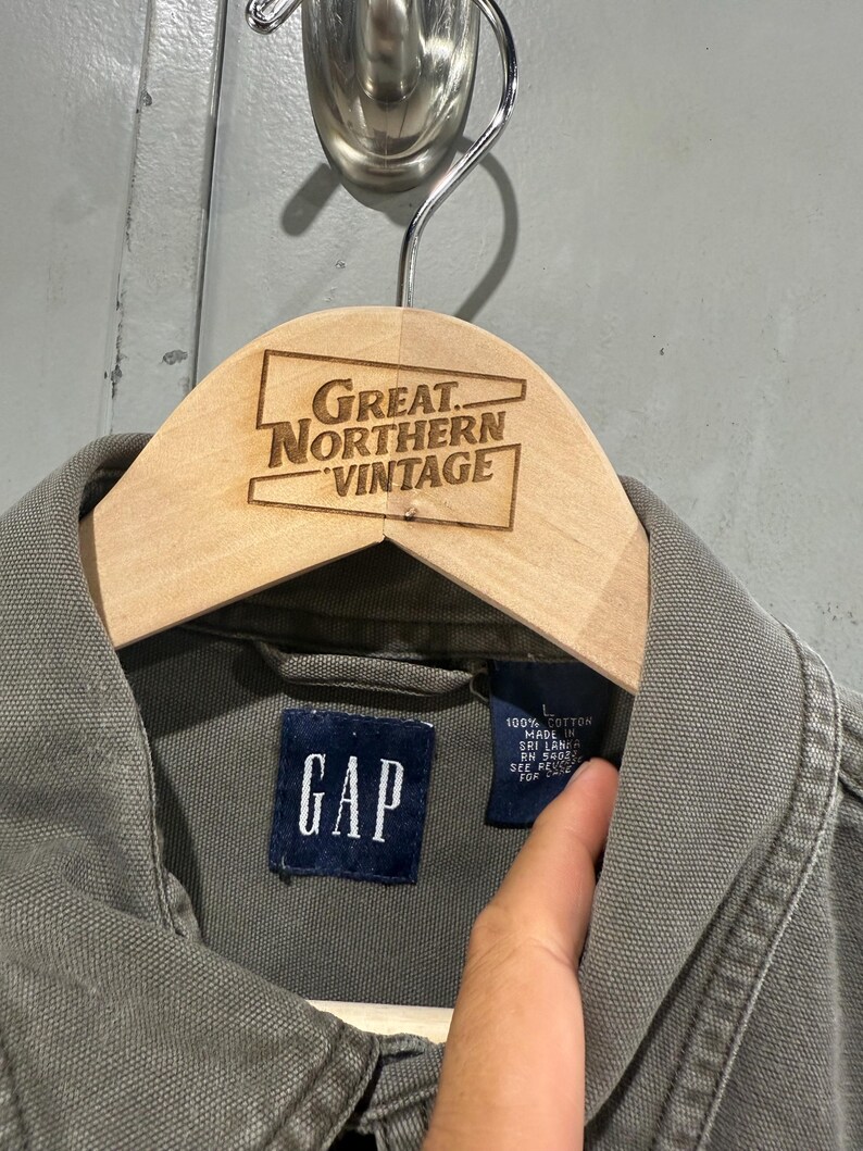 Vintage Gap Button up Shirt Two Pockets Velcro Design Gorp Style Faded ...