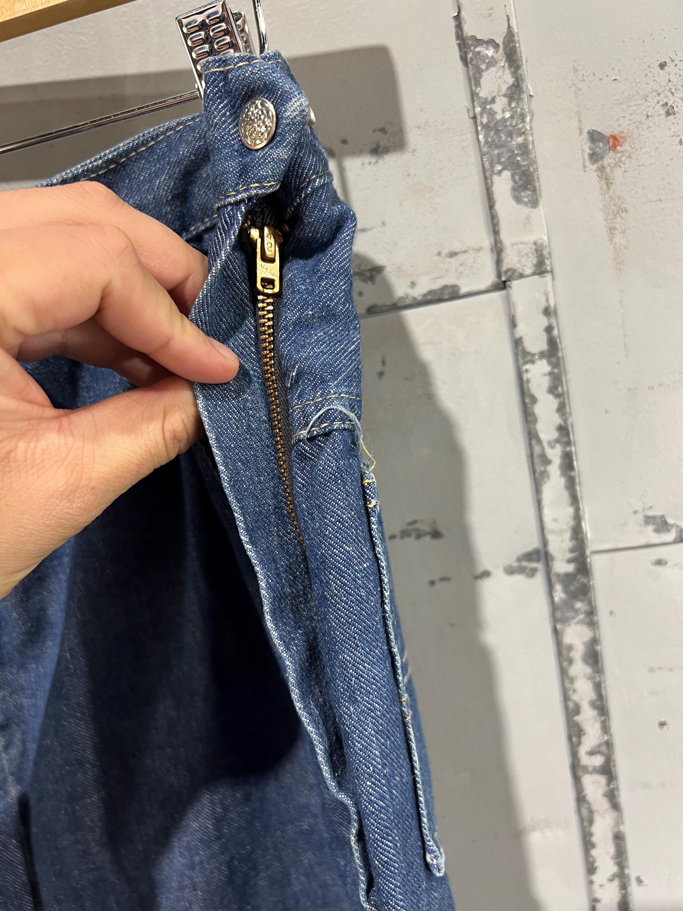 Vintage 60s Women’s Side Zip Jeans Denim Dark Wash Rockabilly Strong ...