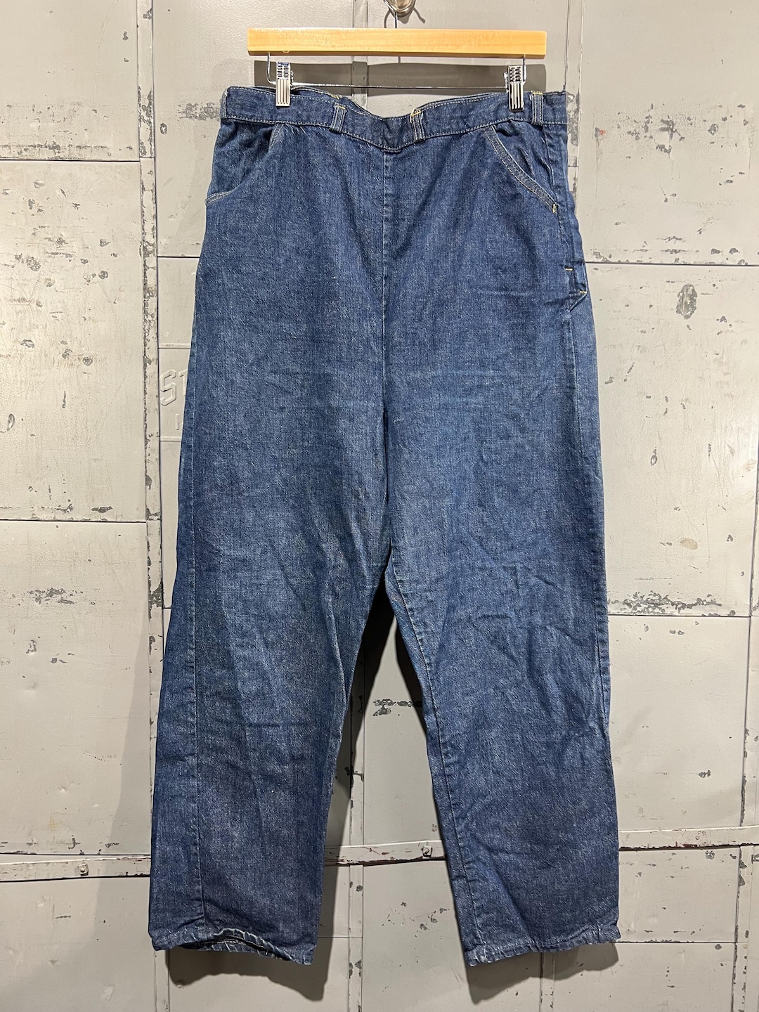 Vintage 60s Women’s Side Zip Jeans Denim Dark Wash Rockabilly Strong ...