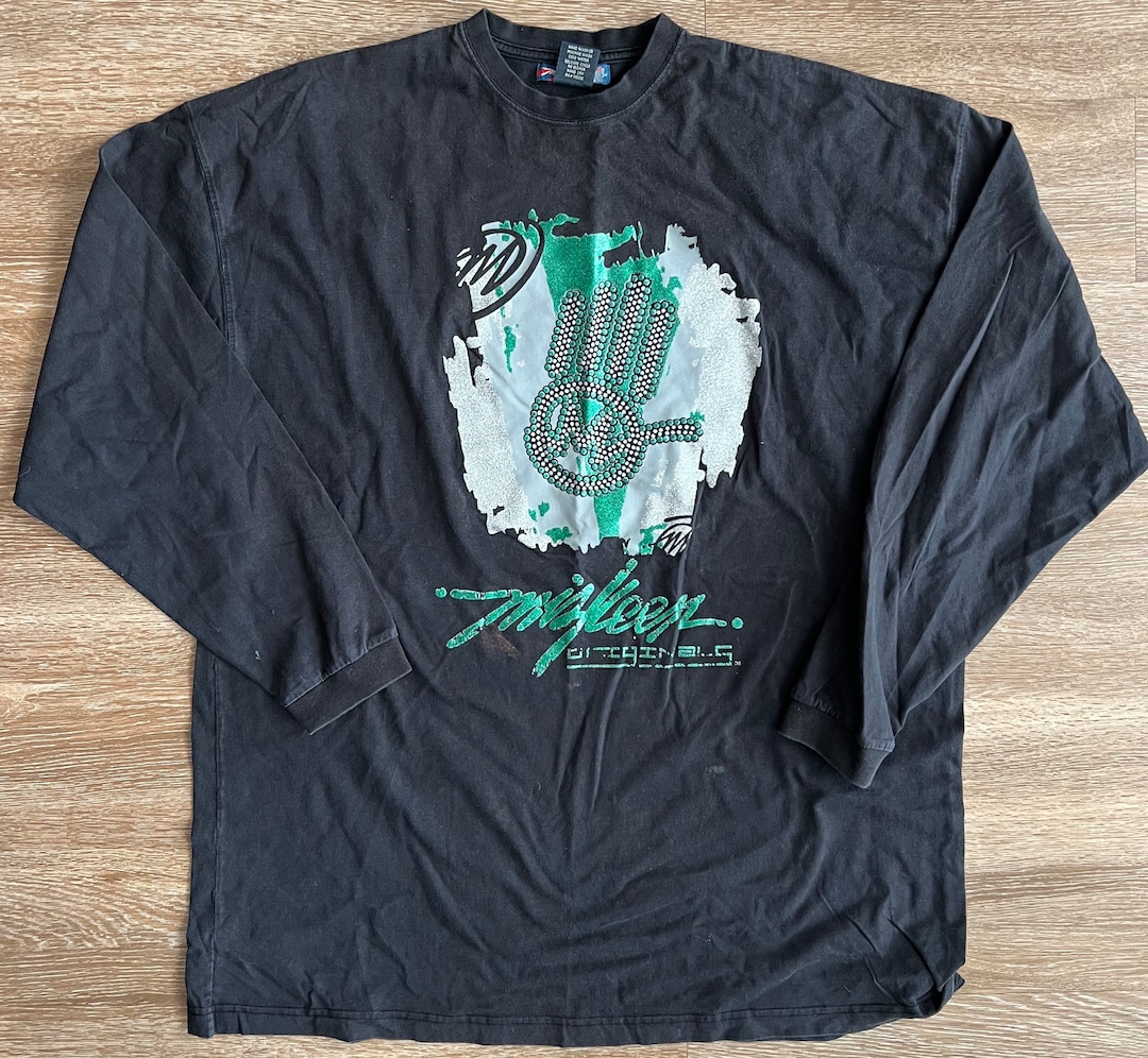 Y2K Baggy Miskeen Originals Hand Painted Long Sleeve Shirt Hip Hop 3XL ...