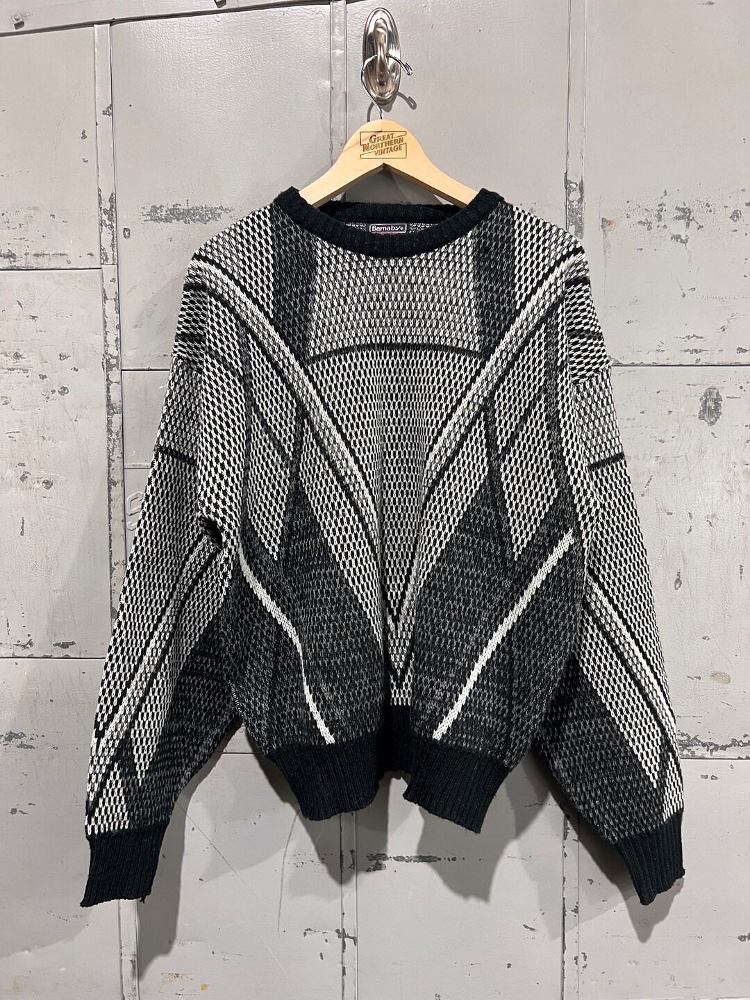 Vintage 80s Barnaby Abstract Pattern Basic Essential Streetwear Casual ...