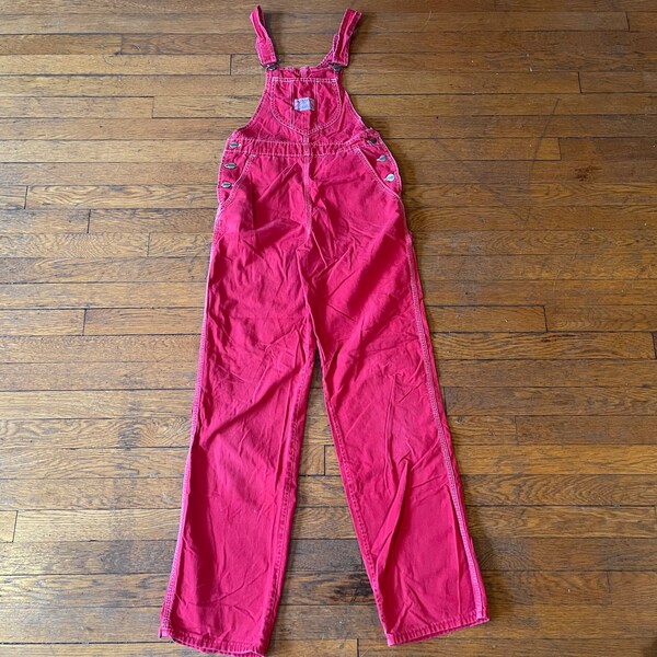 Red Overalls - Etsy