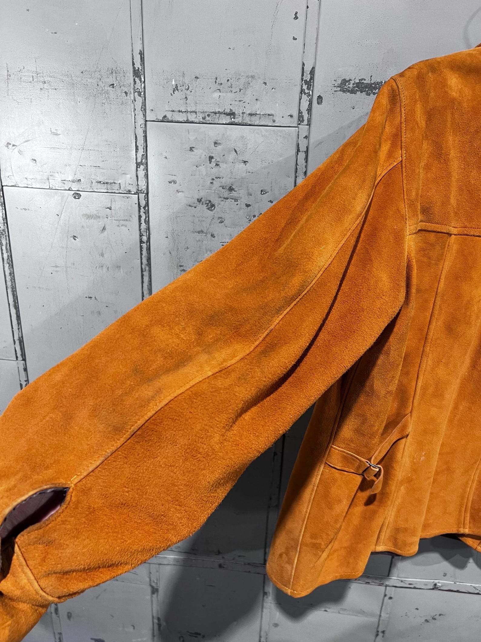 60’s Deerskin Leather Jacket Western Suede Lined Overcoat Halloween ...