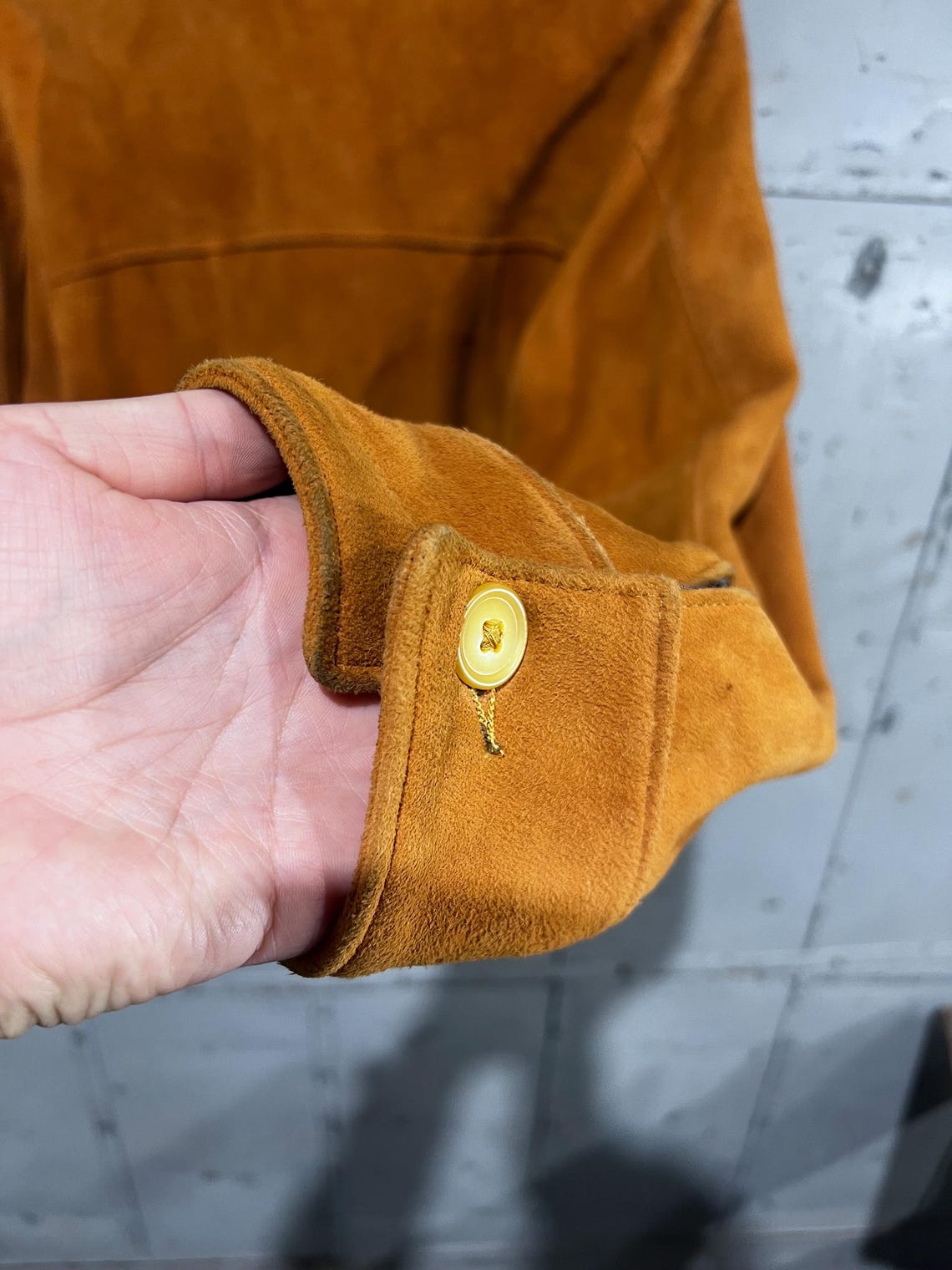60’s Deerskin Leather Jacket Western Suede Lined Overcoat Halloween ...