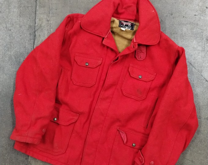 1950s Woolrich Woolen Mills Buffalo Plaid Ranch Hunting Jacket Size 38 ...