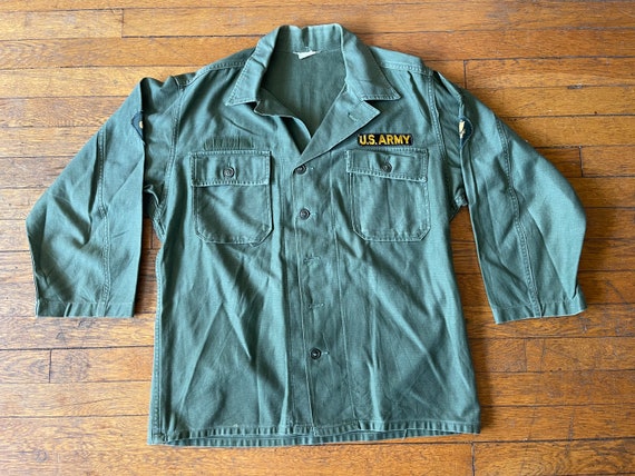 70s OG-107 Olive Green Vietnam Era US Military Fatigu… - Gem