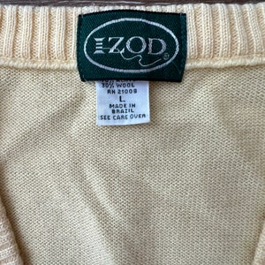 90s Pastel Yellow V Neck Sweater Vest Izod Mens Large - Etsy